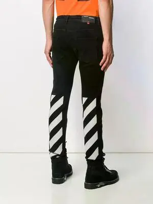 Off-White Drawstring Belt Slim-fit Denim Jeans