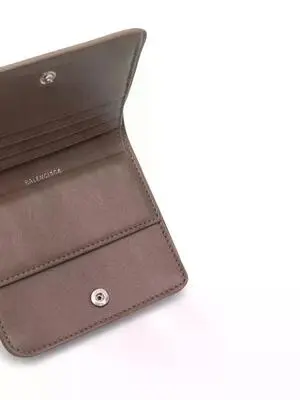 Balenciaga Logo-print Detail Coin Wallet - Brown