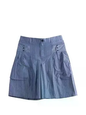 EMERGENCY ROOM Vertical Stripe Pleated Shorts