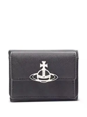 VIVIENNE WESTWOOD 2020s Orb-plaque Trifold Wallet - Black