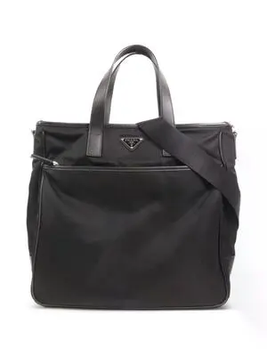 Prada Saffiano Leather Trim Shoulder Bag