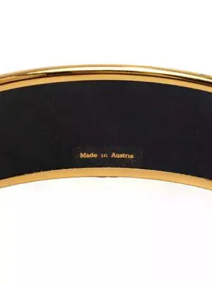 Hermès 20th Century Printed Enamel Bangle Bracelet