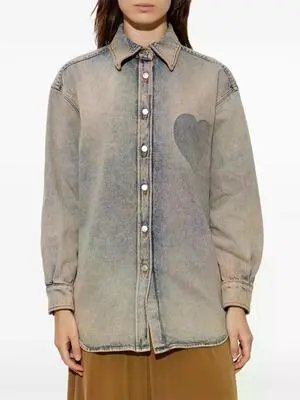 Moschino Heart Detail Denim Shirt