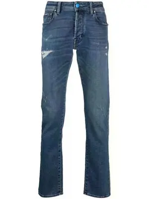 Jacob Cohen Ripped Straight-leg Jeans