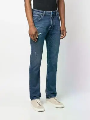 Jacob Cohen Ripped Straight-leg Jeans