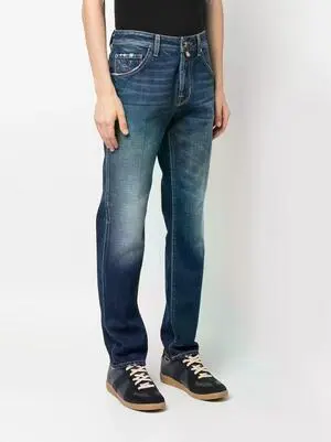 Jacob Cohen Stonewashed Straight-leg Jeans