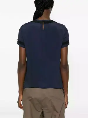 N°21 Contrast Trim Short-sleeve Top