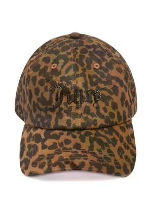 Juicy Couture Leopard-print Crystal-embellished Cap