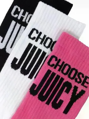 Juicy Couture Logo Knit Socks
