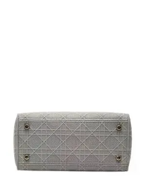 Dior Medium Lady D Lite Satchel - Grey