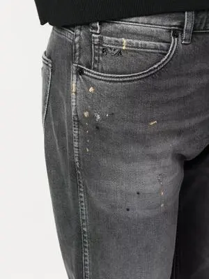 Emporio Armani Slim-cut Stonewashed Jeans