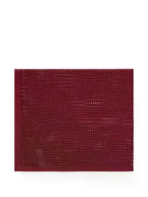 Zegna Open-knit Pocket Square - Red