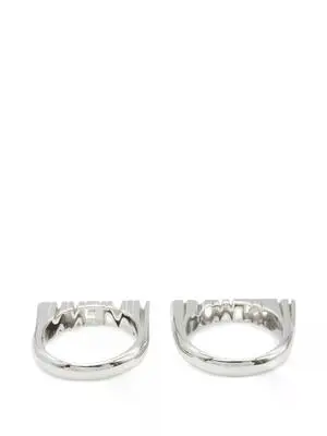 VIVIENNE WESTWOOD Essex Logo Lettering Ring - Silver