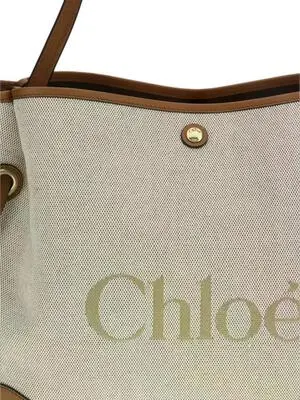 Chloé Clover Logo Shoulder Bag - Neutrals