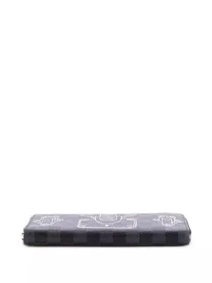LOUIS VUITTON Zippy Organizer Limited Edition Trunks And Locks Damier Graphite Small Wallets