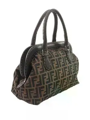 Fendi Zucca Canvas Frame Handbag