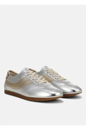 Vince La Metallic Leather Slip-on Runner Sneaker