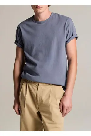 Vince Garment Dye Cotton T-shirt - Blue
