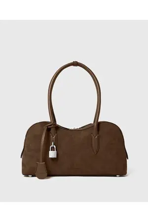 Stella McCartney Ryder Suede Shoulder Bag Silver