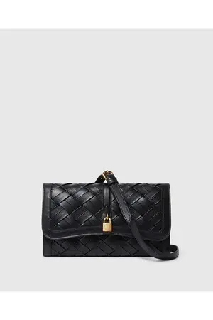 Stella McCartney Ryder Woven Wallet With Strap - Black