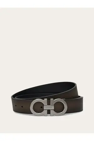 FERRAGAMO Reversible And Adjustable Gancini Belt - Red