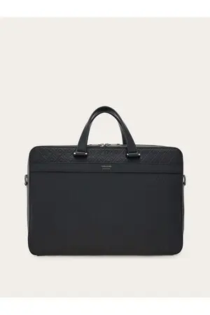 FERRAGAMO Monogram Briefcase - Black