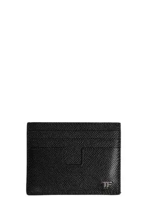 TOM FORD Grained Leather Cardholder - Black