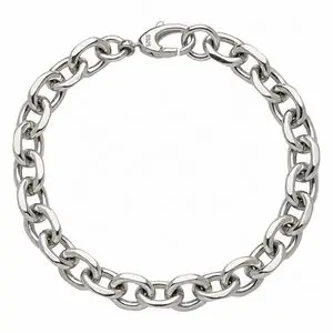 BELINDA JEWELZ Chunky Oval Link Bracelet In Sterling - Silver