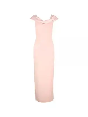 Solace London Adele Draped Maxi Dress