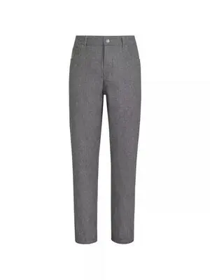 Brunello Cucinelli Virgin Wool Flannel Five-pocket Trousers - Grey