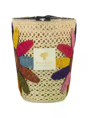 BAOBAB COLLECTION Girasol Raffia Candle - Neutrals