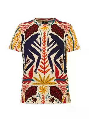 Etro Monkey Print T-shirt - Neutrals