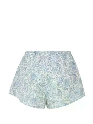 MC2 SAINT BARTH Floral-print Silk Shorts