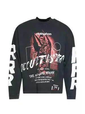 RIVINGTON ROI REBIS Occultista Graphic Print Long Sleeve T-shirt - Black