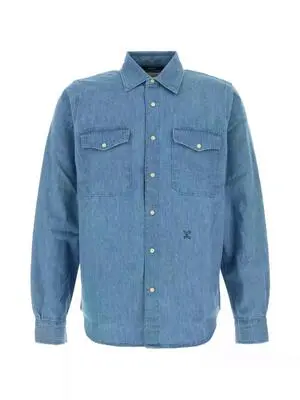 Closed Logo-embroidered Shirt - Blue