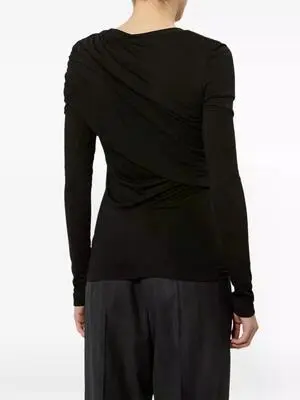 MARANT ETOILE Asymmetrical Draped Jersey Top