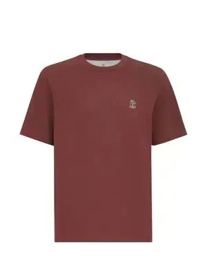 Brunello Cucinelli Cotton Jersey Crew-neck T-shirt With Logo