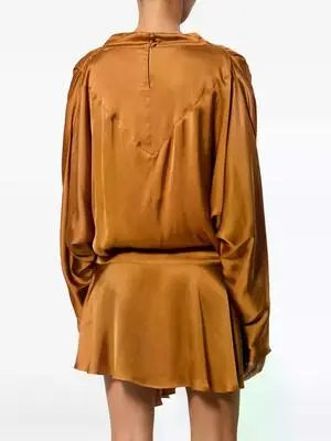 Isabel Marant Étoile Neline Draped Satin Dress - Brown