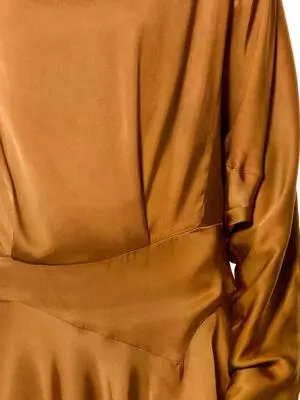 Isabel Marant Étoile Neline Draped Satin Dress - Brown