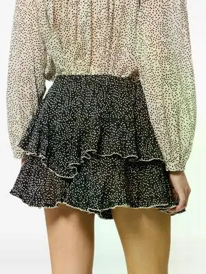 MARANT ETOILE Polka-dot Tiered Ruffled Shorts