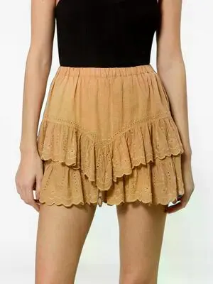 MARANT ETOILE Jocadia Broderie-anglaise Shorts - Brown