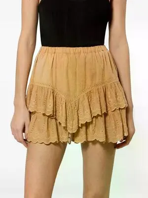 MARANT ETOILE Jocadia Broderie-anglaise Shorts - Brown