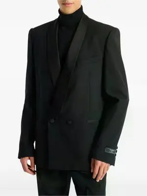 Balmain 2-button Jacket In Wool And Satin