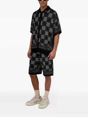 Amiri Ma Quad Checker Crochet Shirt