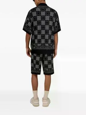 Amiri Ma Quad Checker Crochet Shirt