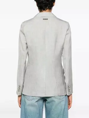 Peserico Double-breasted Linen Blazer