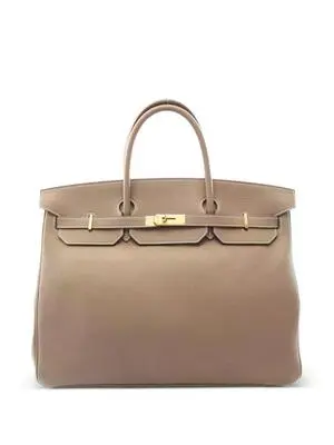 Hermès 40 Birkin Leather Tote Bag - Neutrals