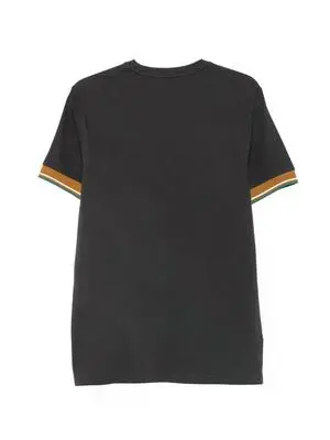 Fred Perry Embroidered-logo Tipped-cuff T-shirt