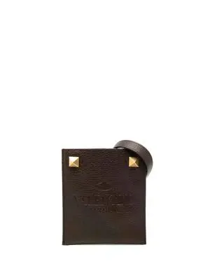 Valentino Garavani Mini Grained Calfskin Rockstud Identity Crossbody Bag - Brown