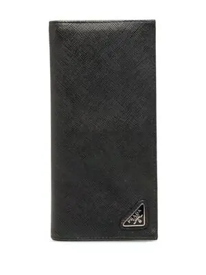 Prada 2010-2026 Saffiano Bifold Wallet Long Wallets - Black